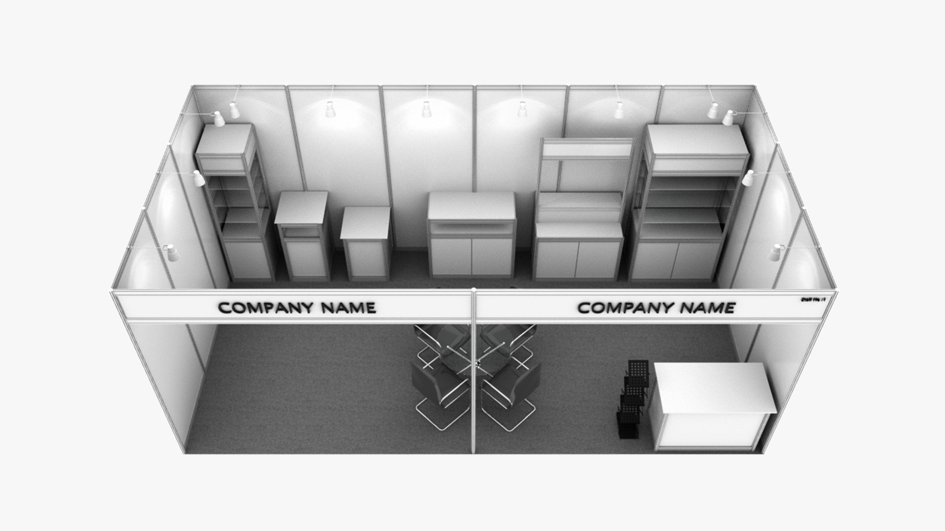 Octanorm System Booth With All Furniture -18 SqmBooth Model ...