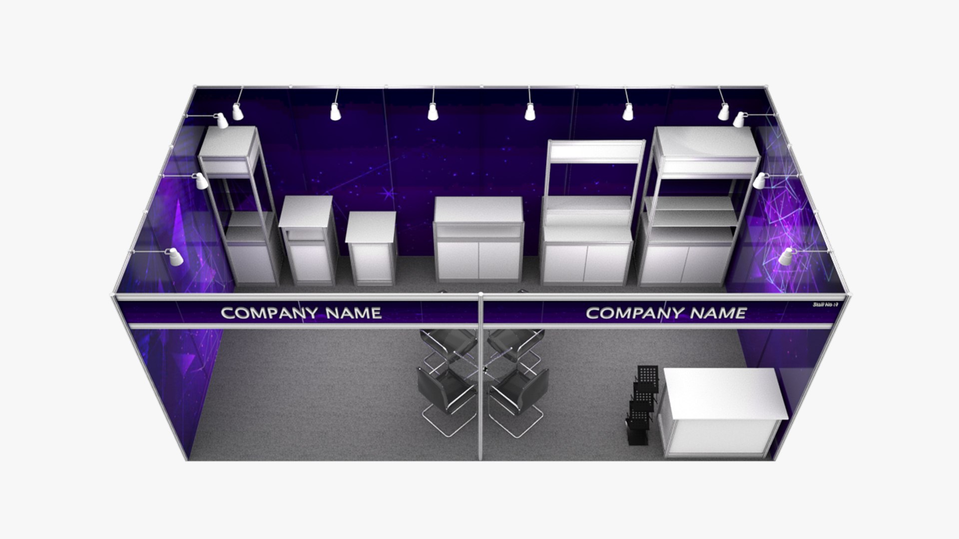 Octanorm System Booth With All Furniture -18 SqmBooth Model ...