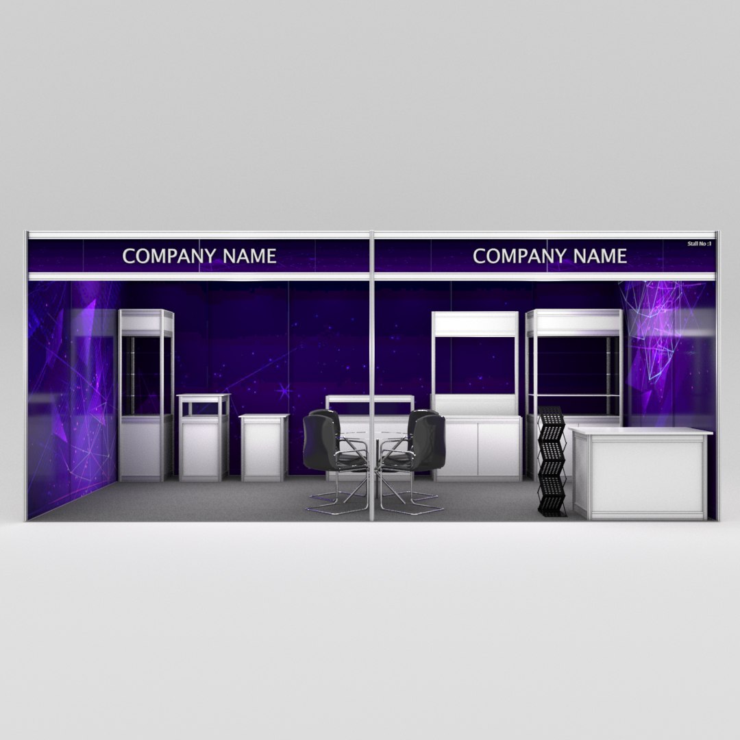Octanorm System Booth With All Furniture -18 SqmBooth Model ...