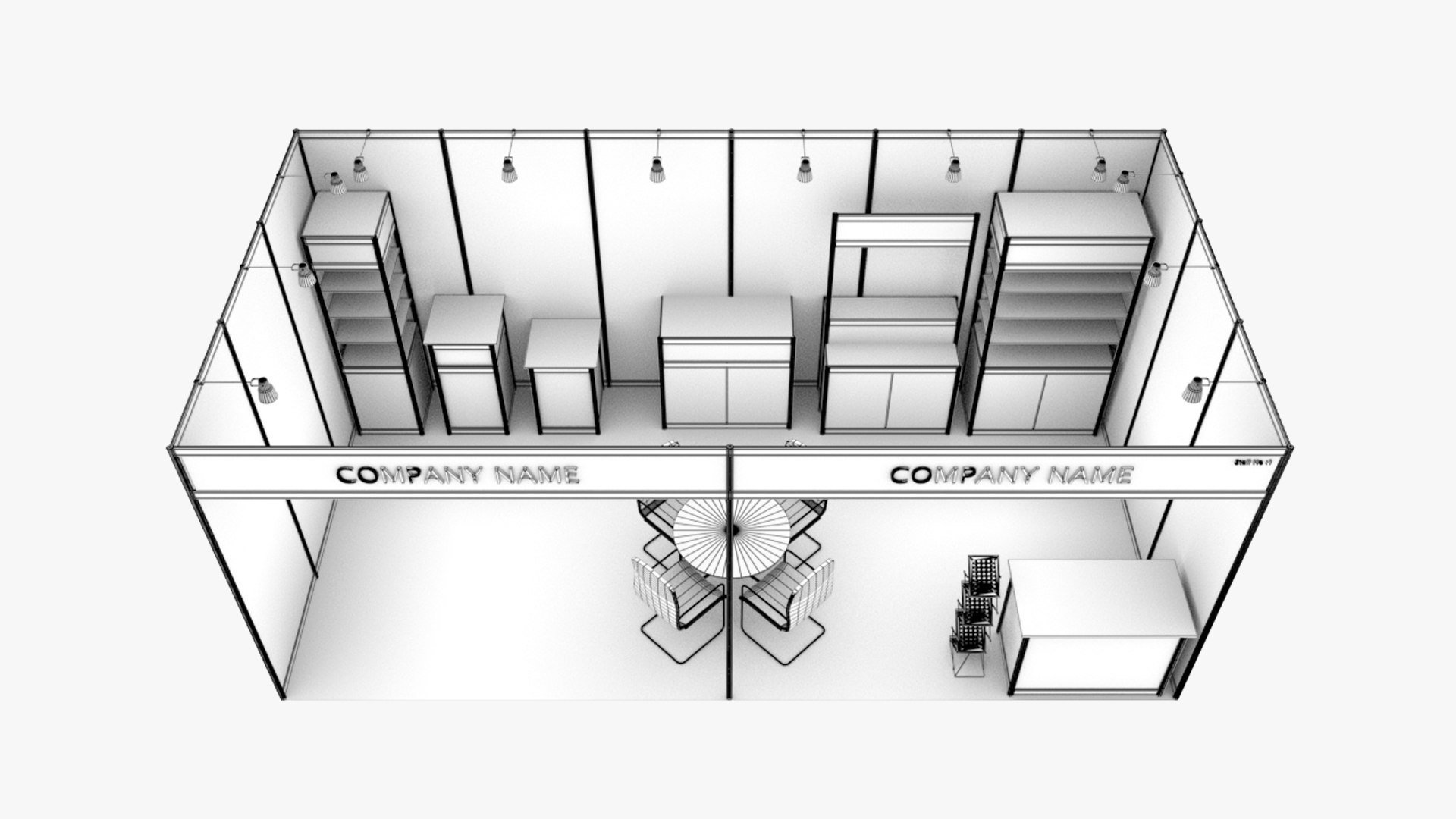 Octanorm System Booth With All Furniture -18 SqmBooth Model ...