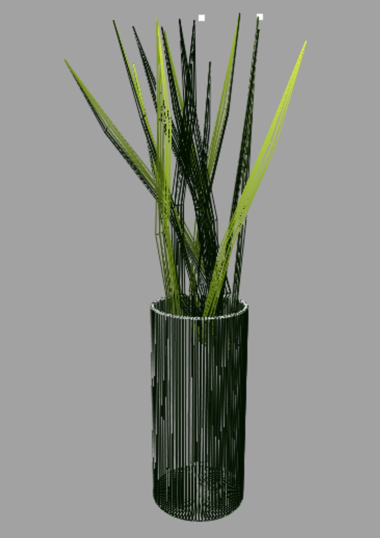Modern Vase Plant 3d 3ds