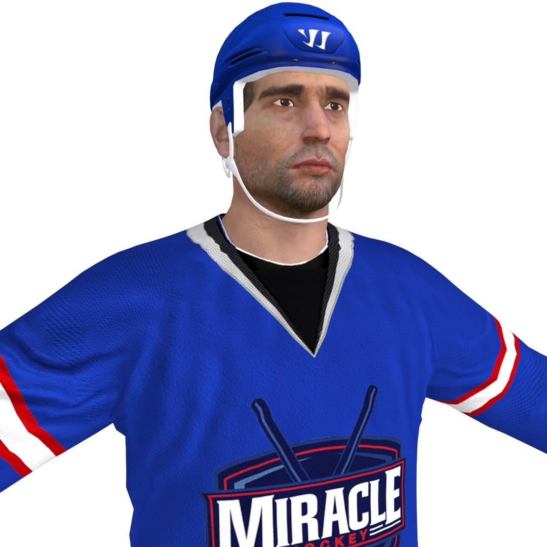 3d Model Rigged Hockey Player S