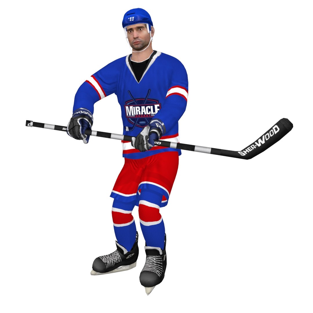 3d Model Rigged Hockey Player S