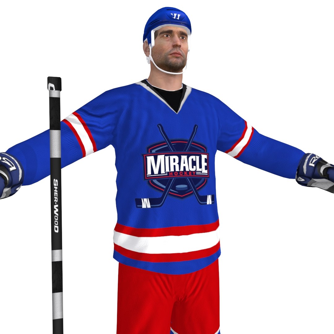 3d Model Rigged Hockey Player S
