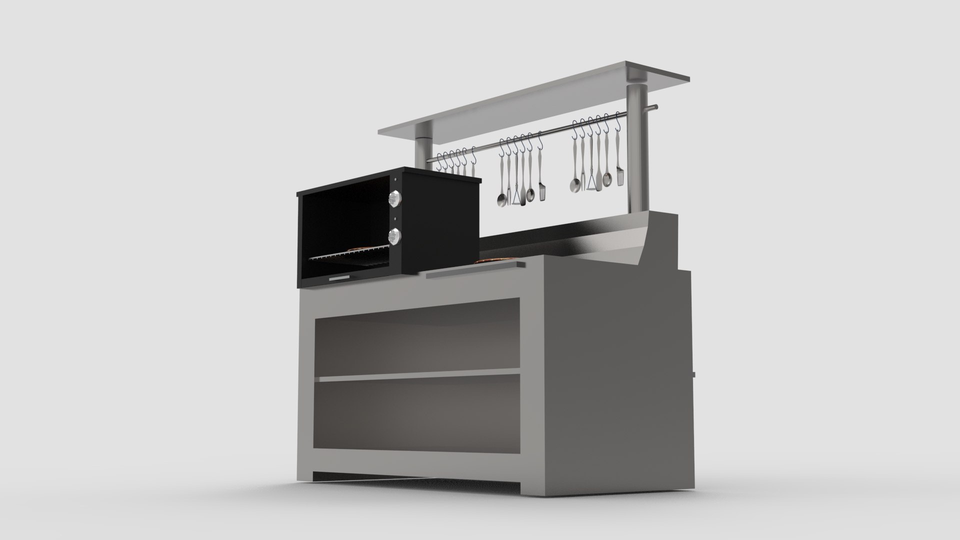 3D Model Commercial Pizza Oven - Pizza Work Station - TurboSquid 2099187