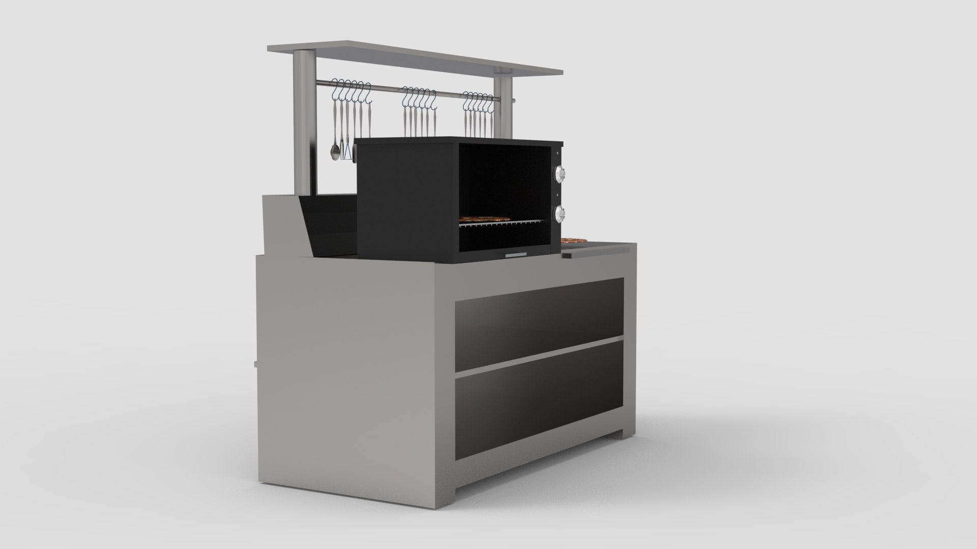 3D Model Commercial Pizza Oven - Pizza Work Station - TurboSquid 2099187