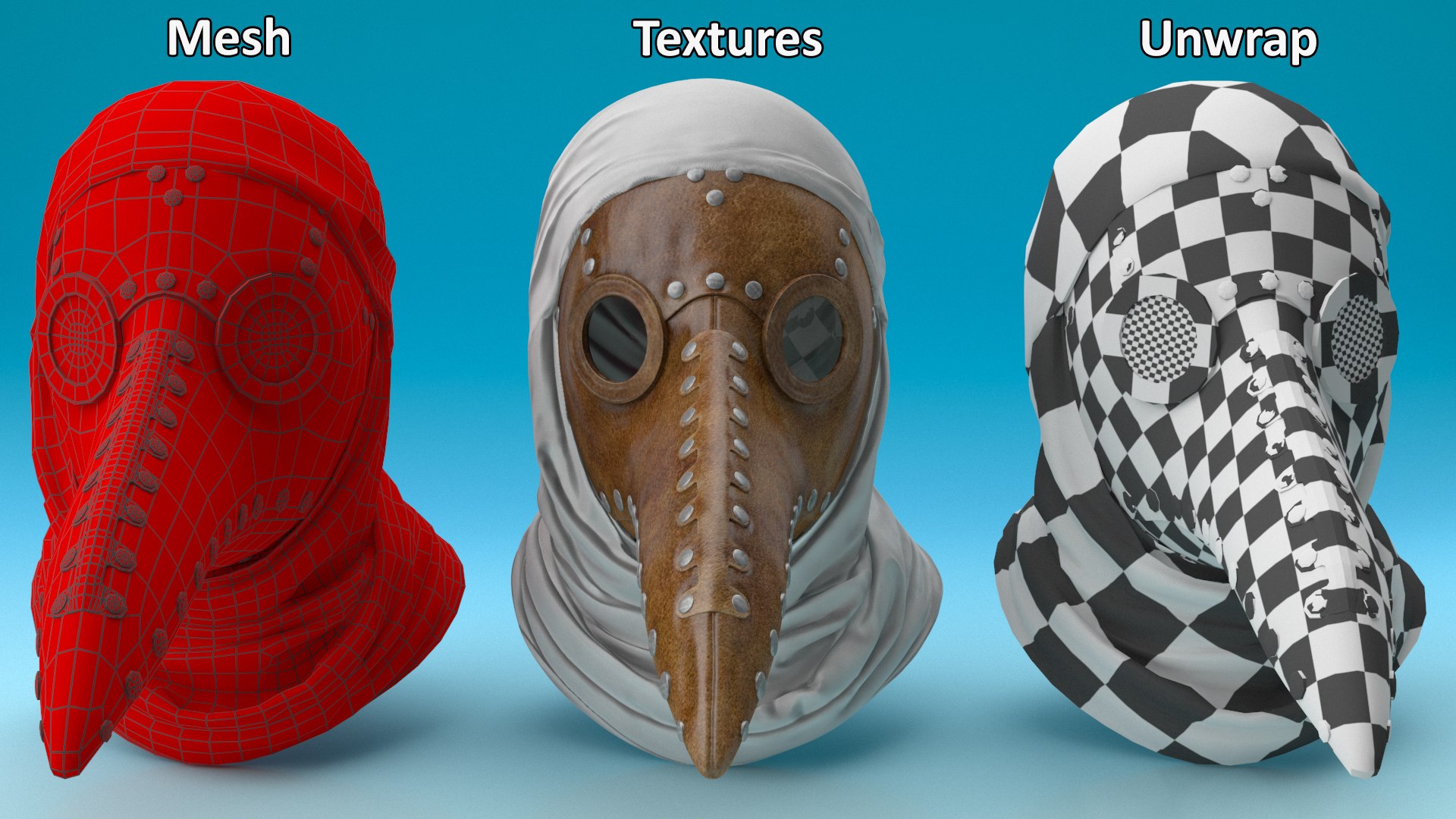 Plague Doctor Mask 3D Model - TurboSquid 2396065