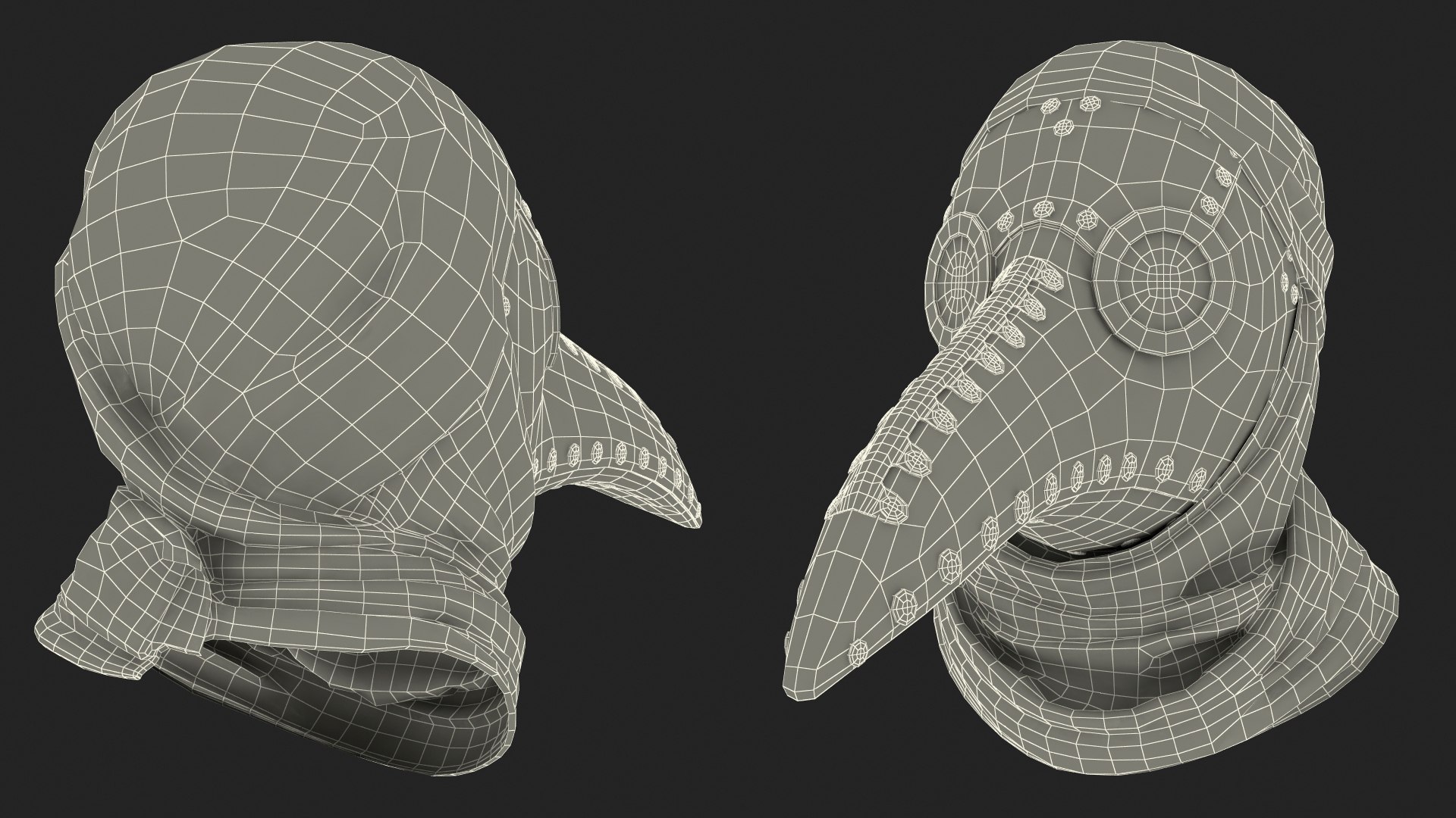 Plague Doctor Mask 3D Model - TurboSquid 2396065