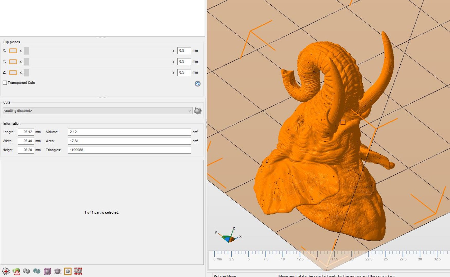 3D Elephant Raised Its Trunk Model - TurboSquid 2018701
