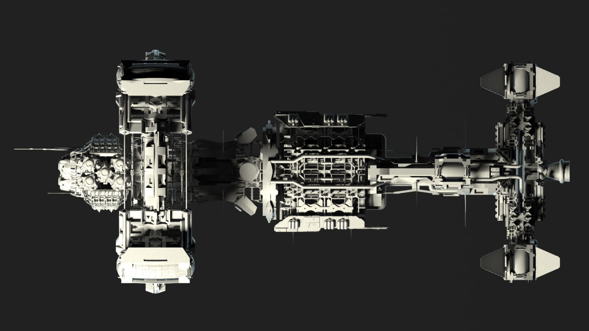 3d model space vessel ship