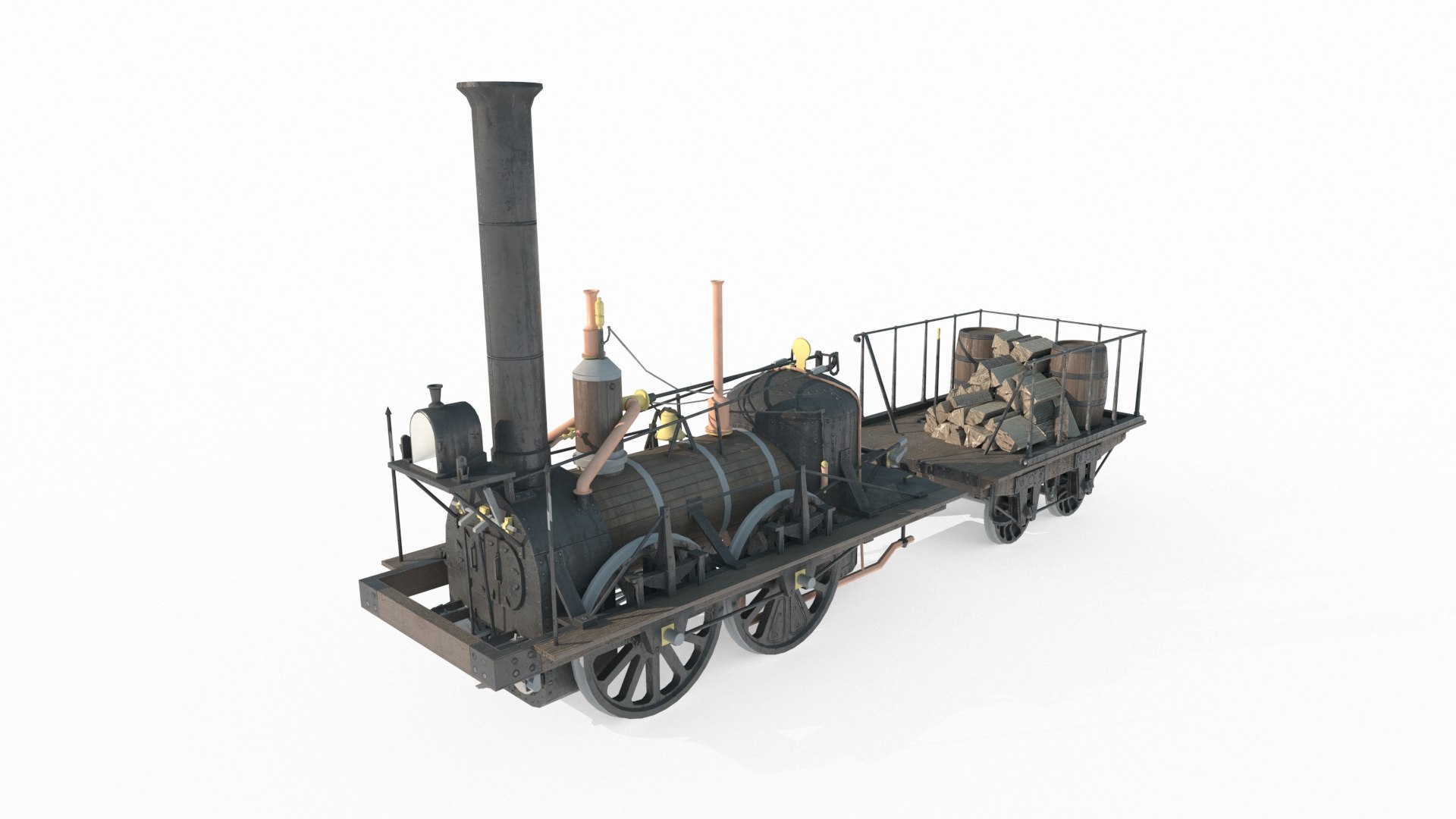 Old Style Steam Transport Train 3D Model - TurboSquid 2323701
