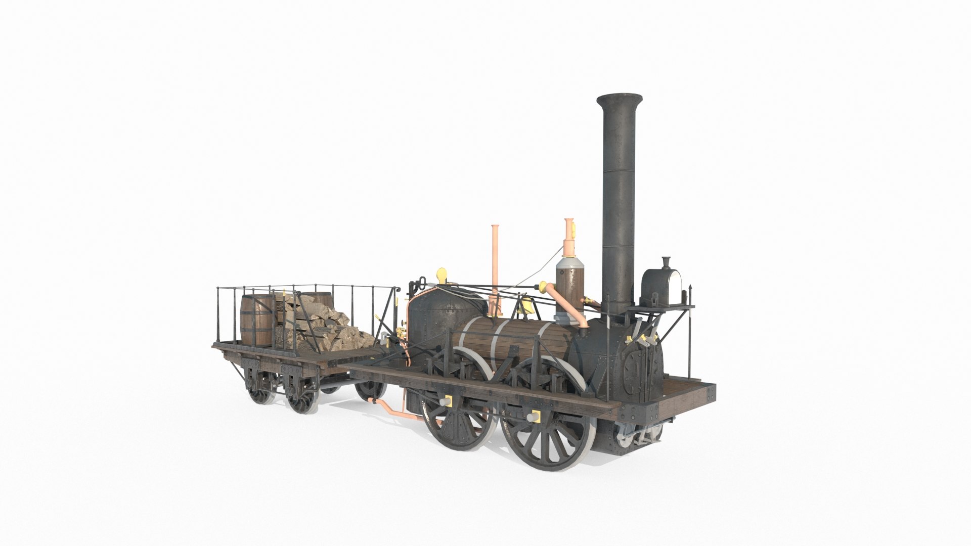 Old Style Steam Transport Train 3D Model - TurboSquid 2323701