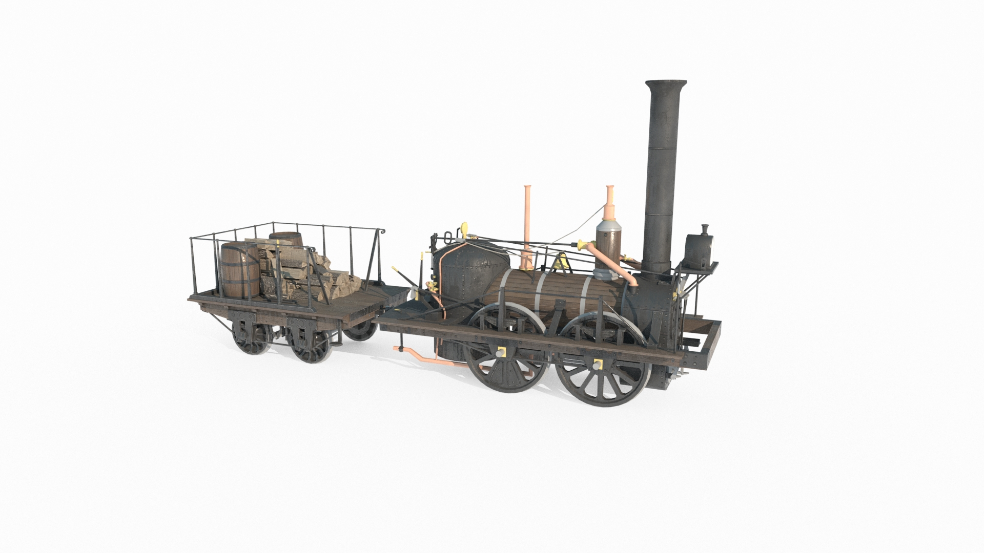 Old Style Steam Transport Train 3D Model - TurboSquid 2323701