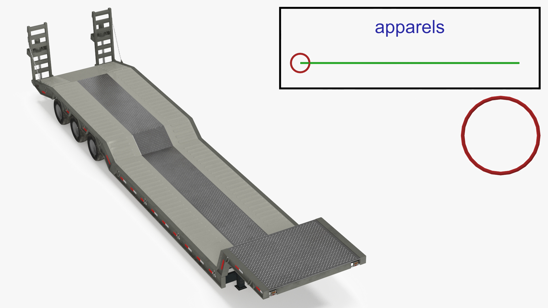 Flatbed Semi Trailer Rigged 3D Model - TurboSquid 2212241