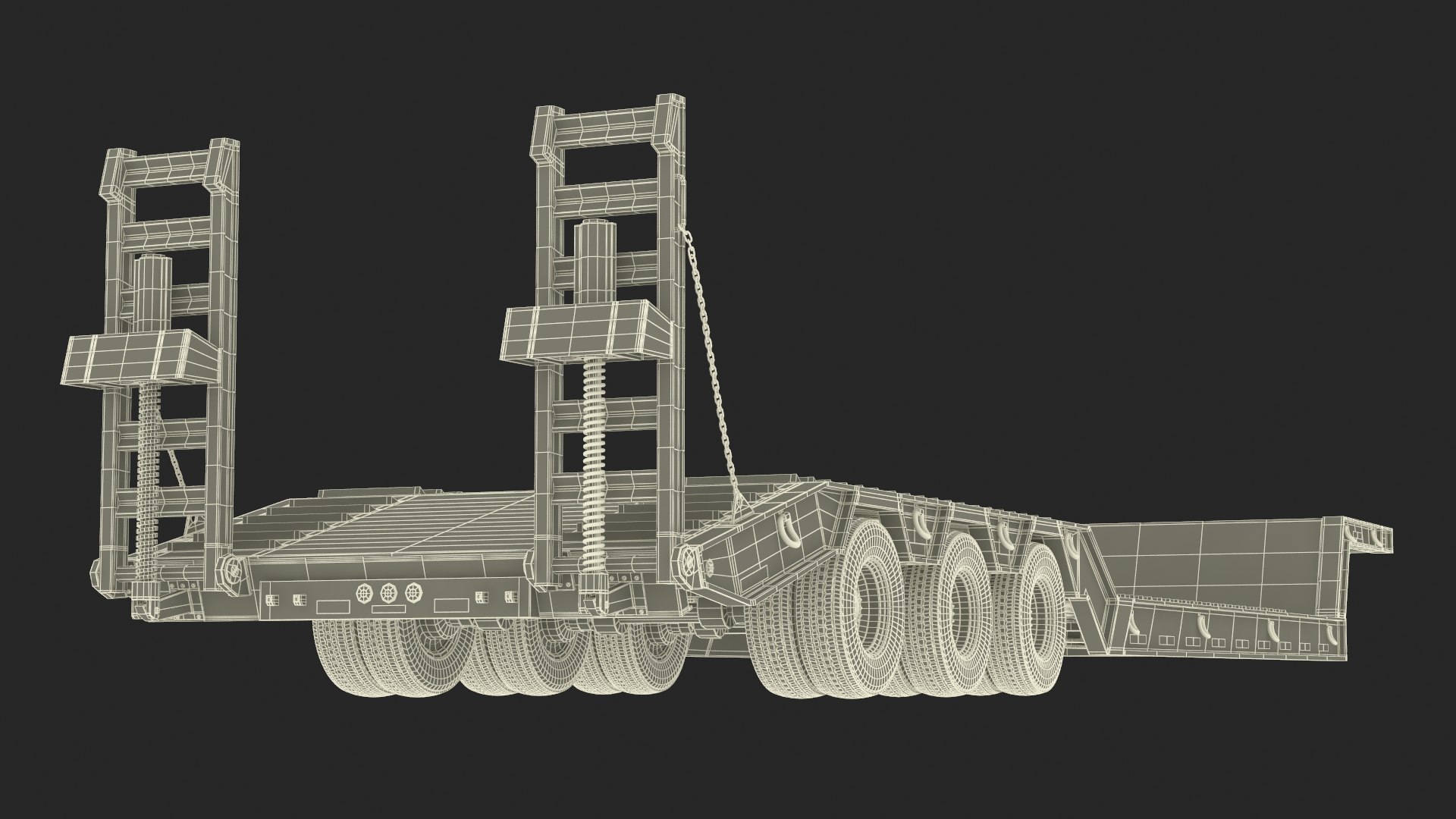 Flatbed Semi Trailer Rigged 3D Model - TurboSquid 2212241