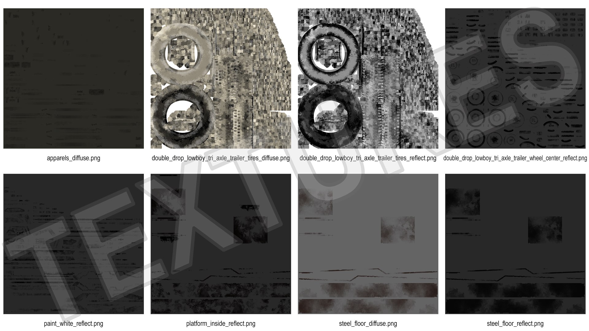 Flatbed Semi Trailer Rigged 3D Model - TurboSquid 2212241