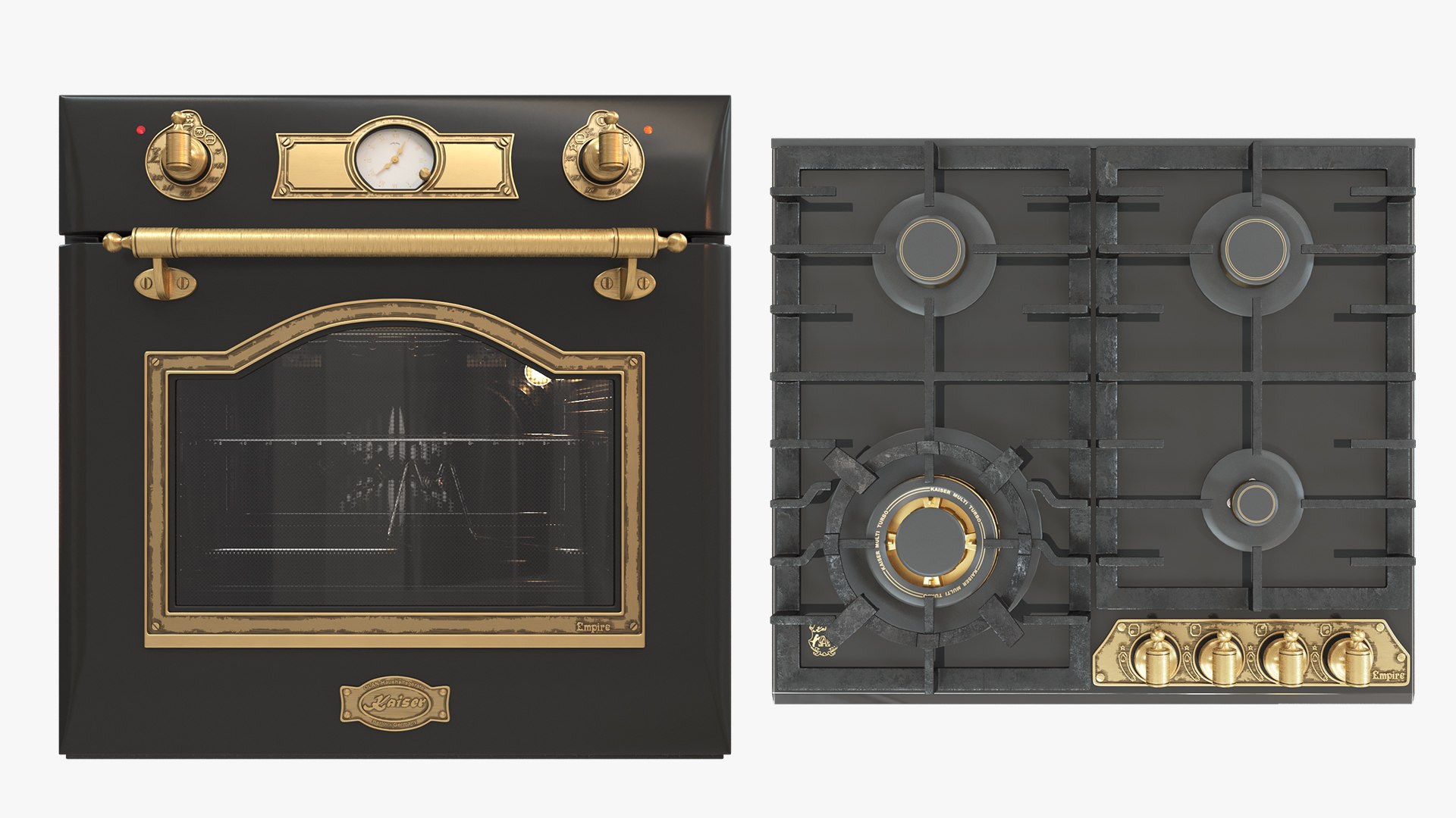 Gas hob Kaiser KG 6335 Oven Kaiser EH 6355 6345 3D model - TurboSquid ...