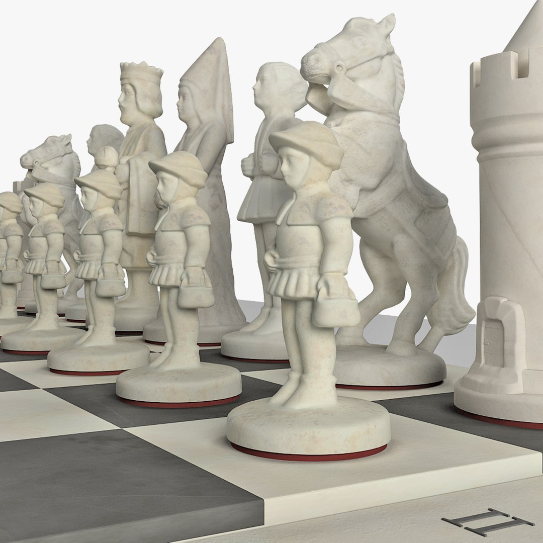 3ds Max Chess Games Figure