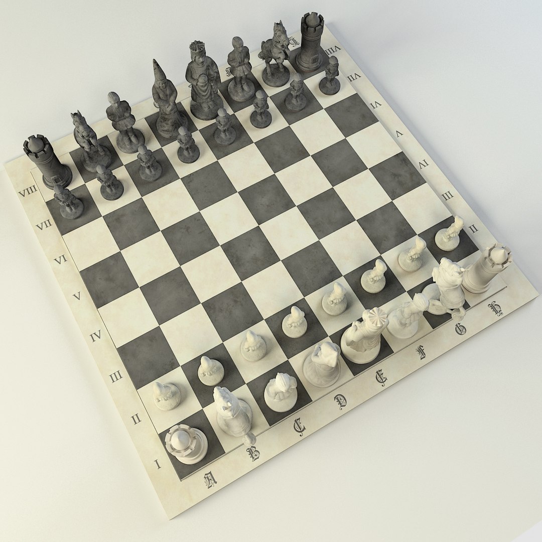 3ds Max Chess Games Figure