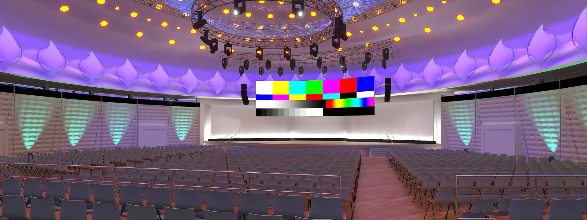 3D Model Berlin Congress Center Ballroom - TurboSquid 2235095