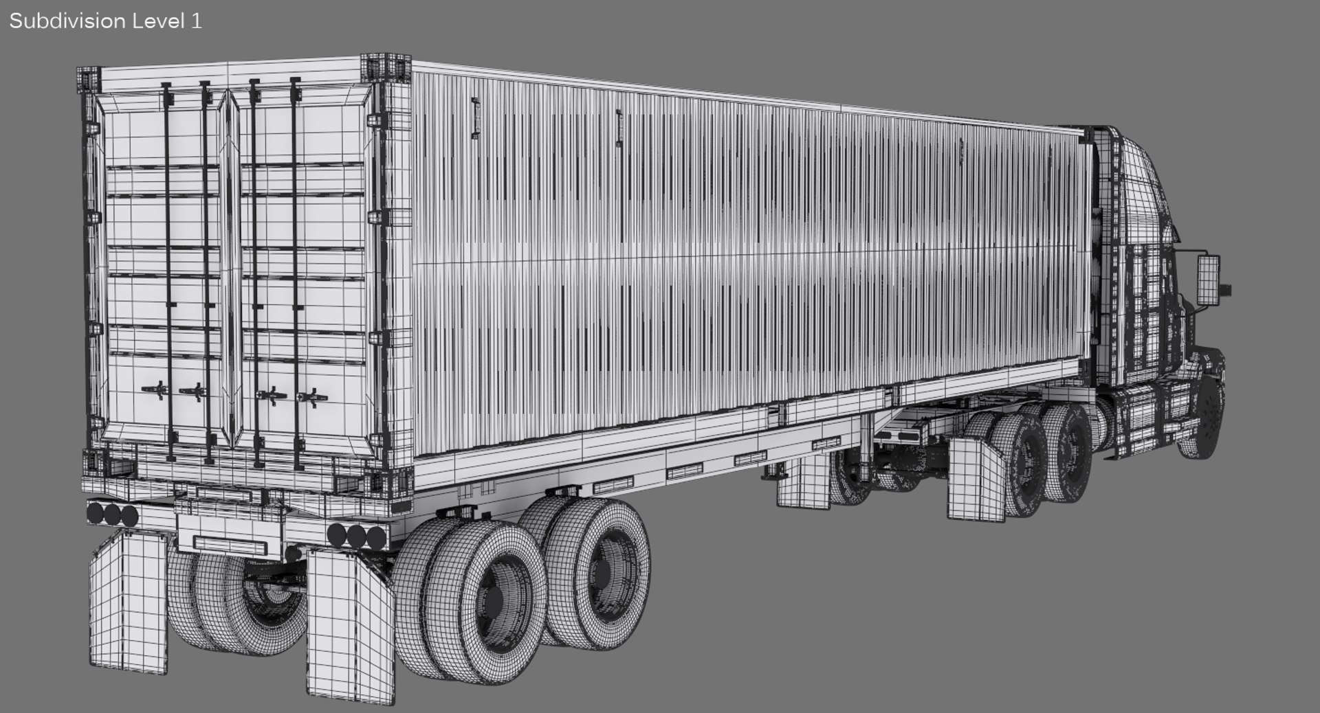 Mack Anthem Container Trailer Model - TurboSquid 1387851