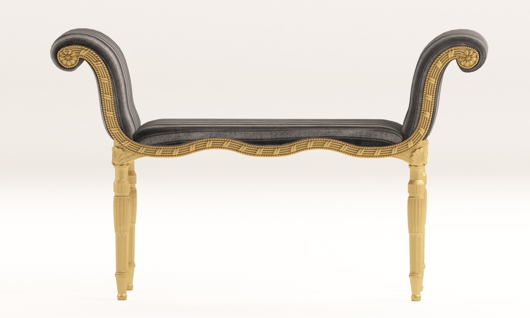 modelo 3d Reposapiés con chaise lounge Ronald Bench - TurboSquid 1802114