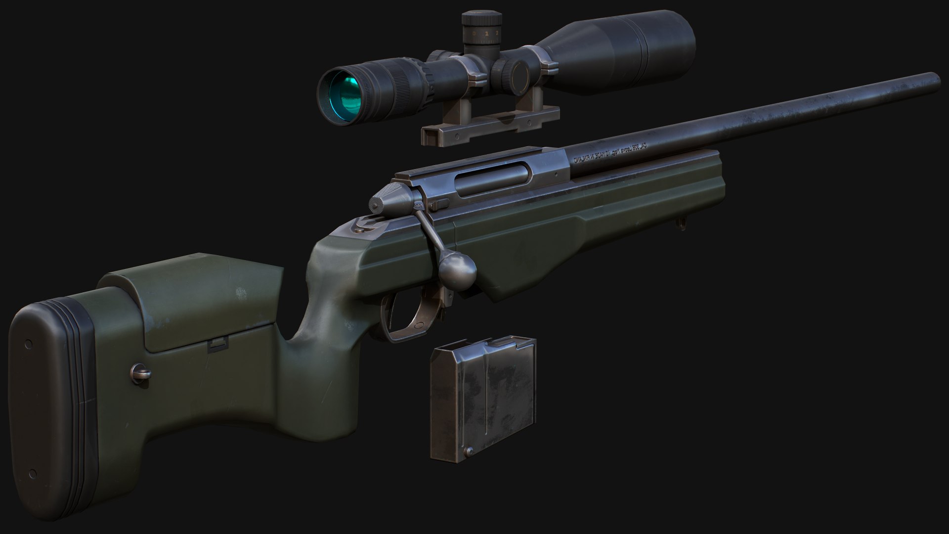 TRG-42 Sniper Rifle - LowPoly Mobile Ready 3D Model - TurboSquid 2068719