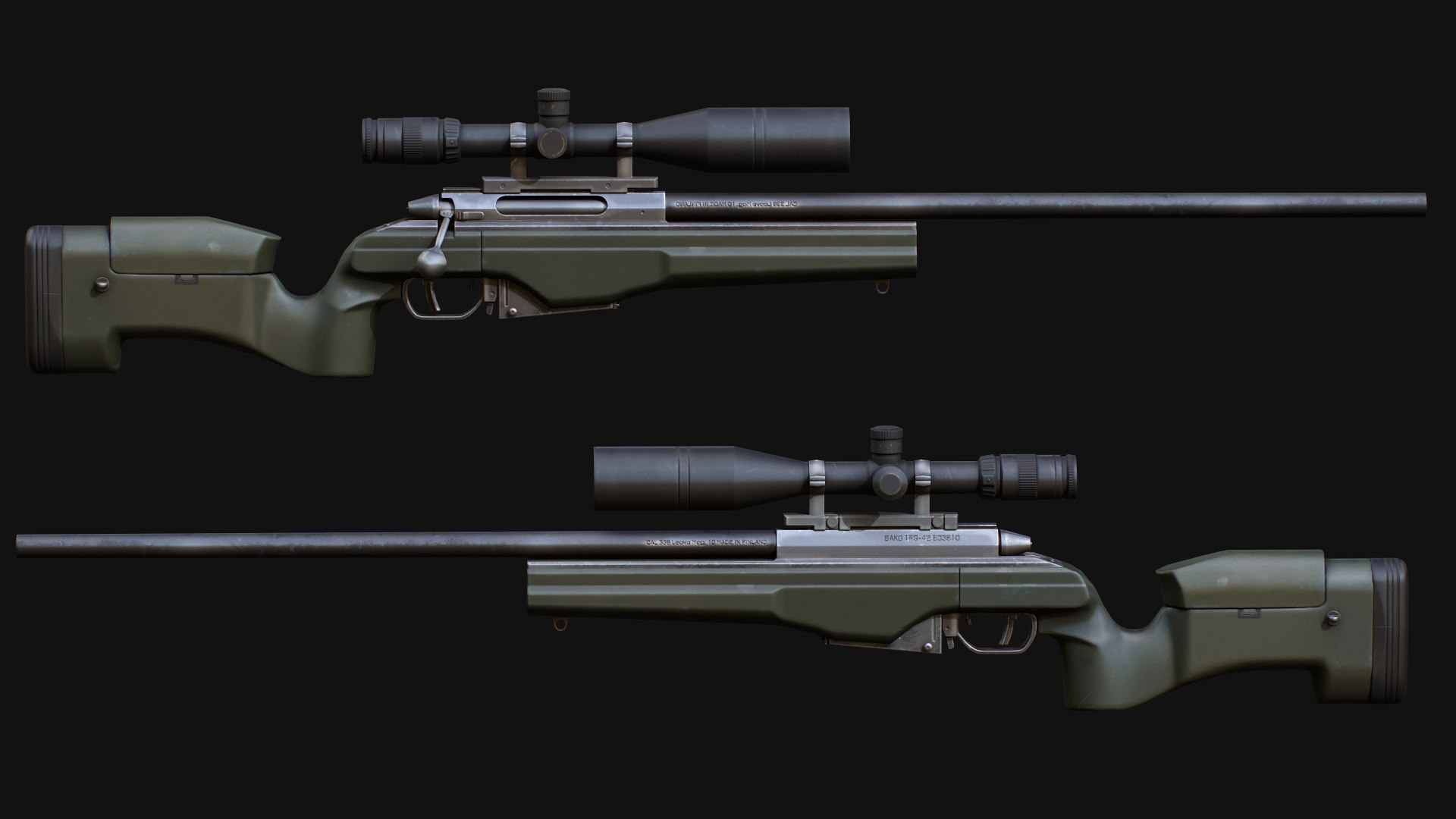 TRG-42 Sniper Rifle - LowPoly Mobile Ready 3D model - TurboSquid 2068719