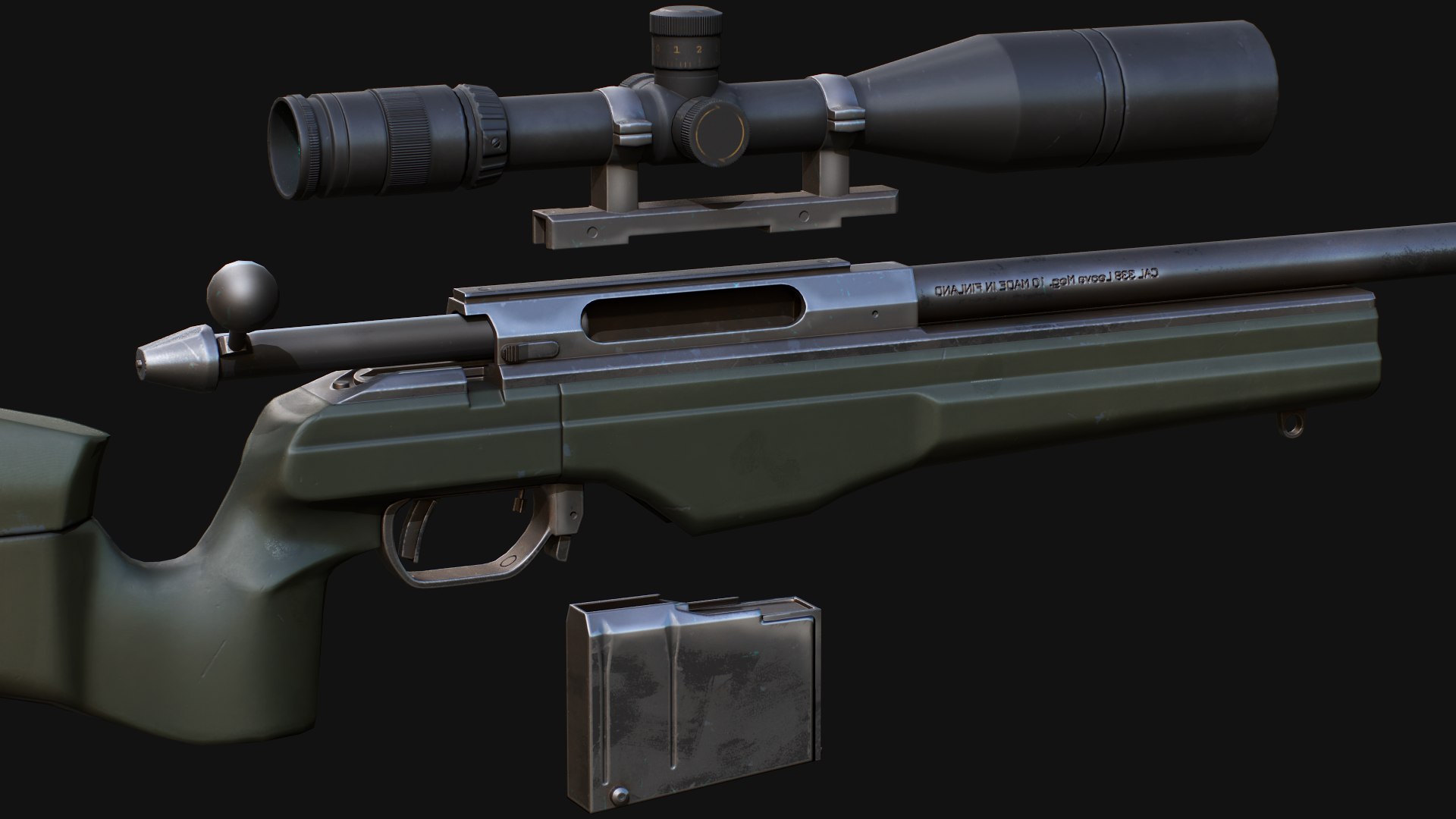 TRG-42 Sniper Rifle - LowPoly Mobile Ready 3D Model - TurboSquid 2068719
