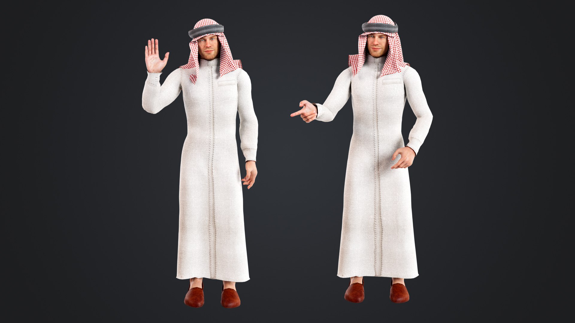 3D Arab Man Rigged Model - TurboSquid 2320406