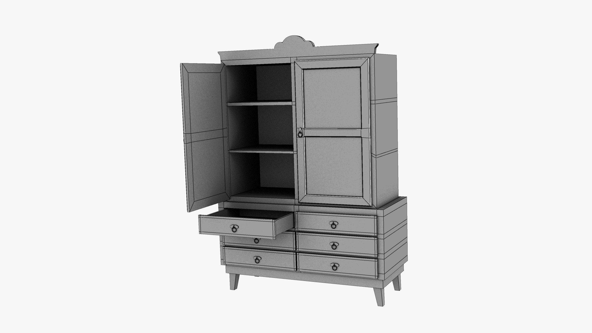 3D Vitrine Furnishing Furniture Model - TurboSquid 1672983