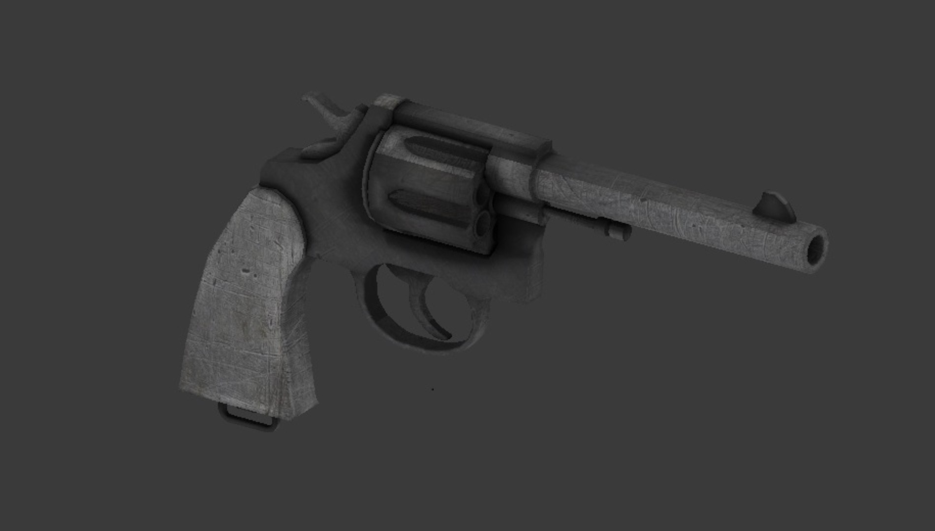 3d Revolver Colt Model