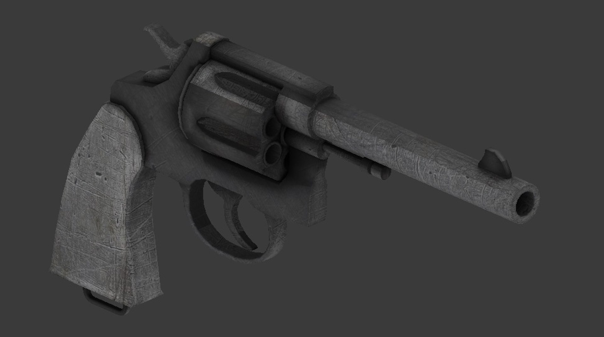 3d Revolver Colt Model