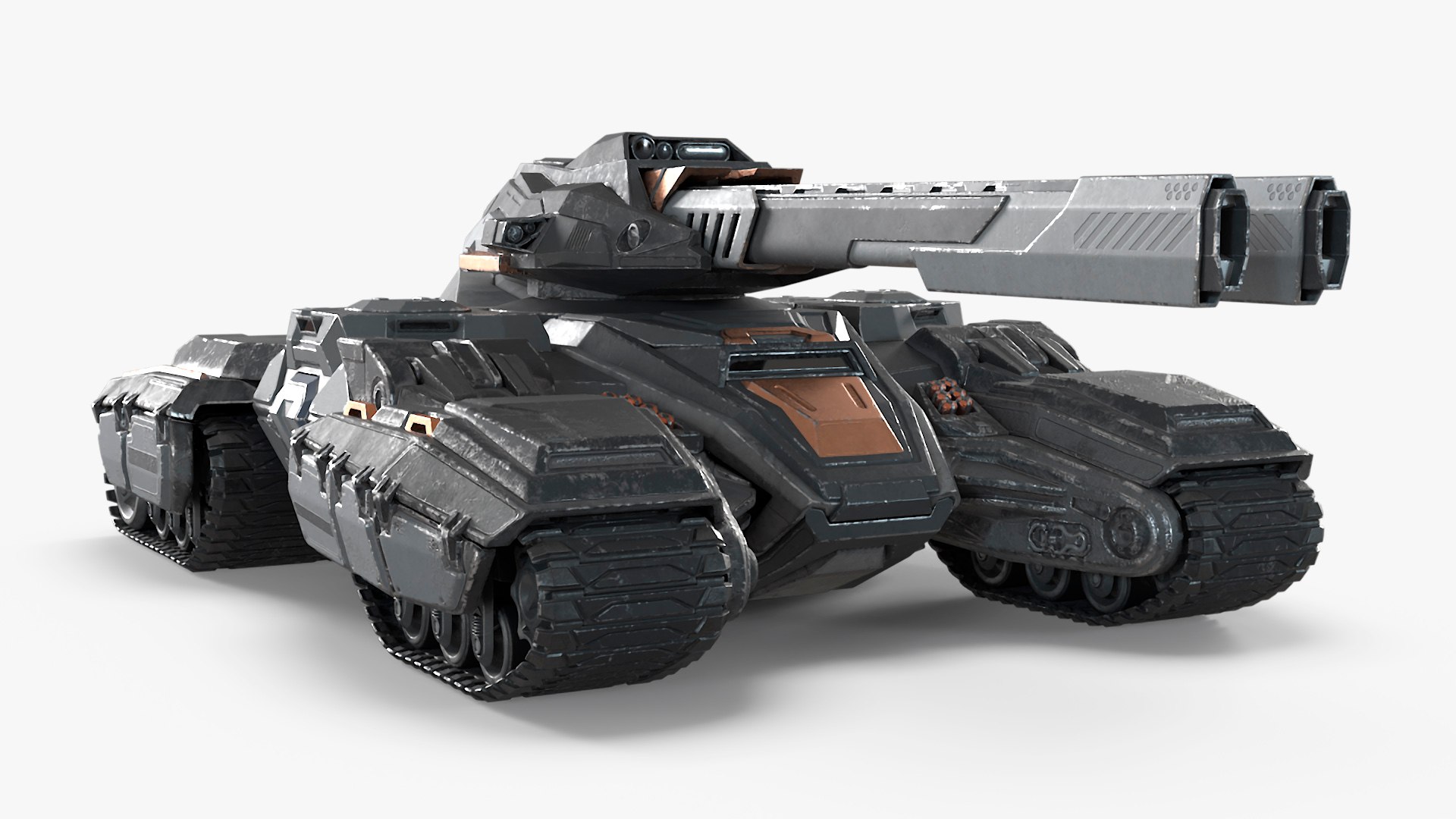 Futuristic Armored Tank Vehicle 3D Model - TurboSquid 2312389