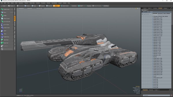 modelo 3d Vehículo tanque blindado futurista - TurboSquid 2312389