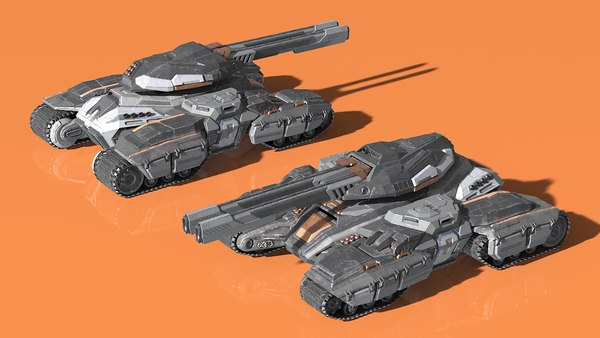 modelo 3d Vehículo tanque blindado futurista - TurboSquid 2312389