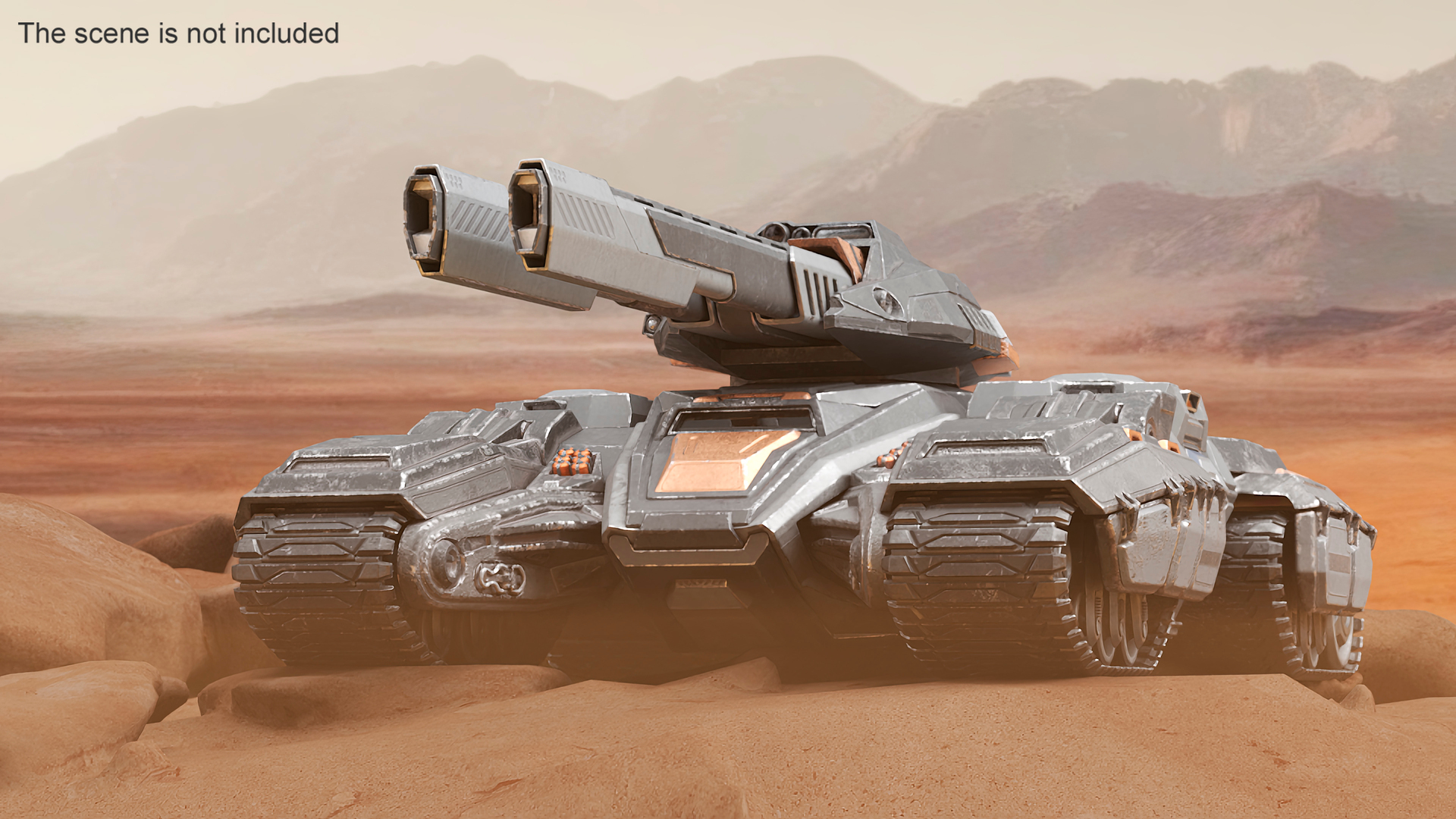 modelo 3d Vehículo tanque blindado futurista - TurboSquid 2312389