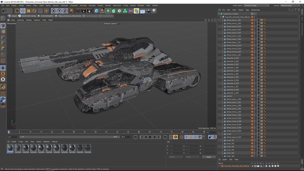 modelo 3d Vehículo tanque blindado futurista - TurboSquid 2312389