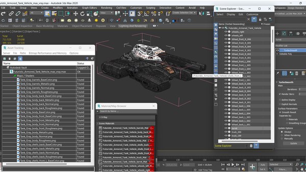modelo 3d Vehículo tanque blindado futurista - TurboSquid 2312389