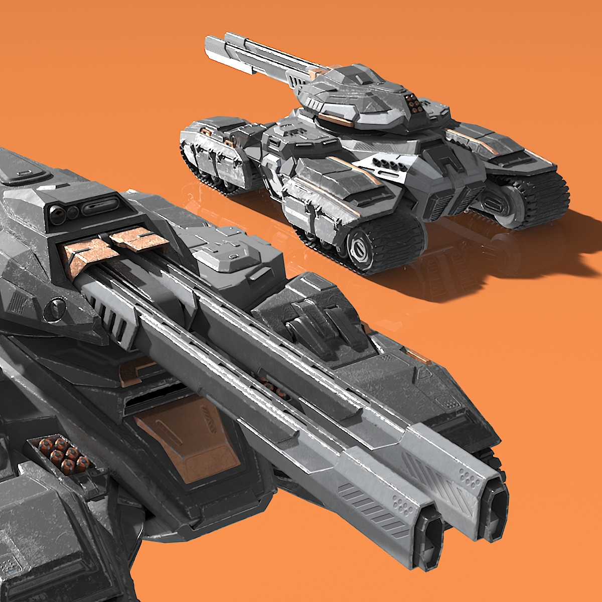 modelo 3d Vehículo tanque blindado futurista - TurboSquid 2312389