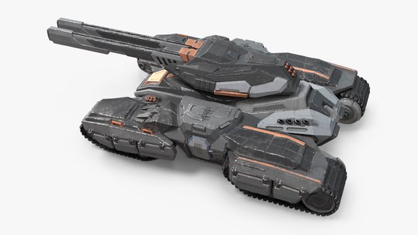 modelo 3d Vehículo tanque blindado futurista - TurboSquid 2312389