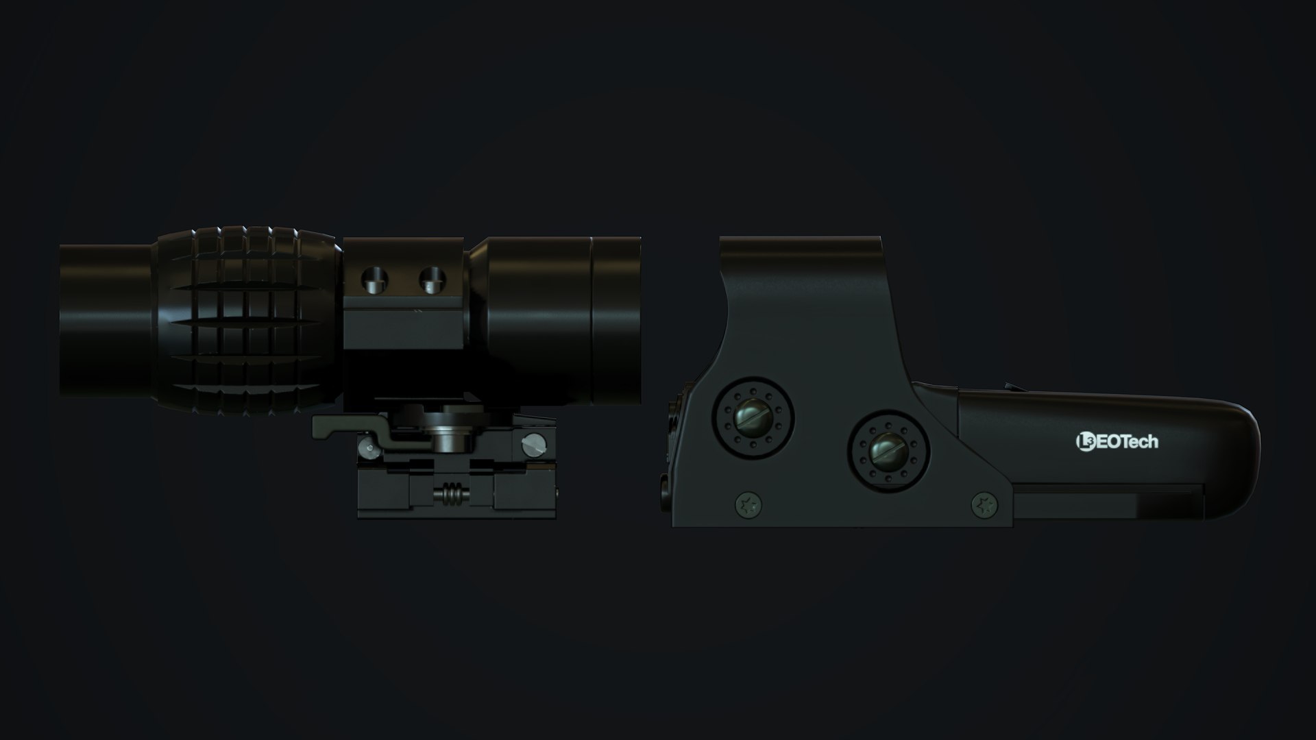3D eotech magnifier - TurboSquid 1488708