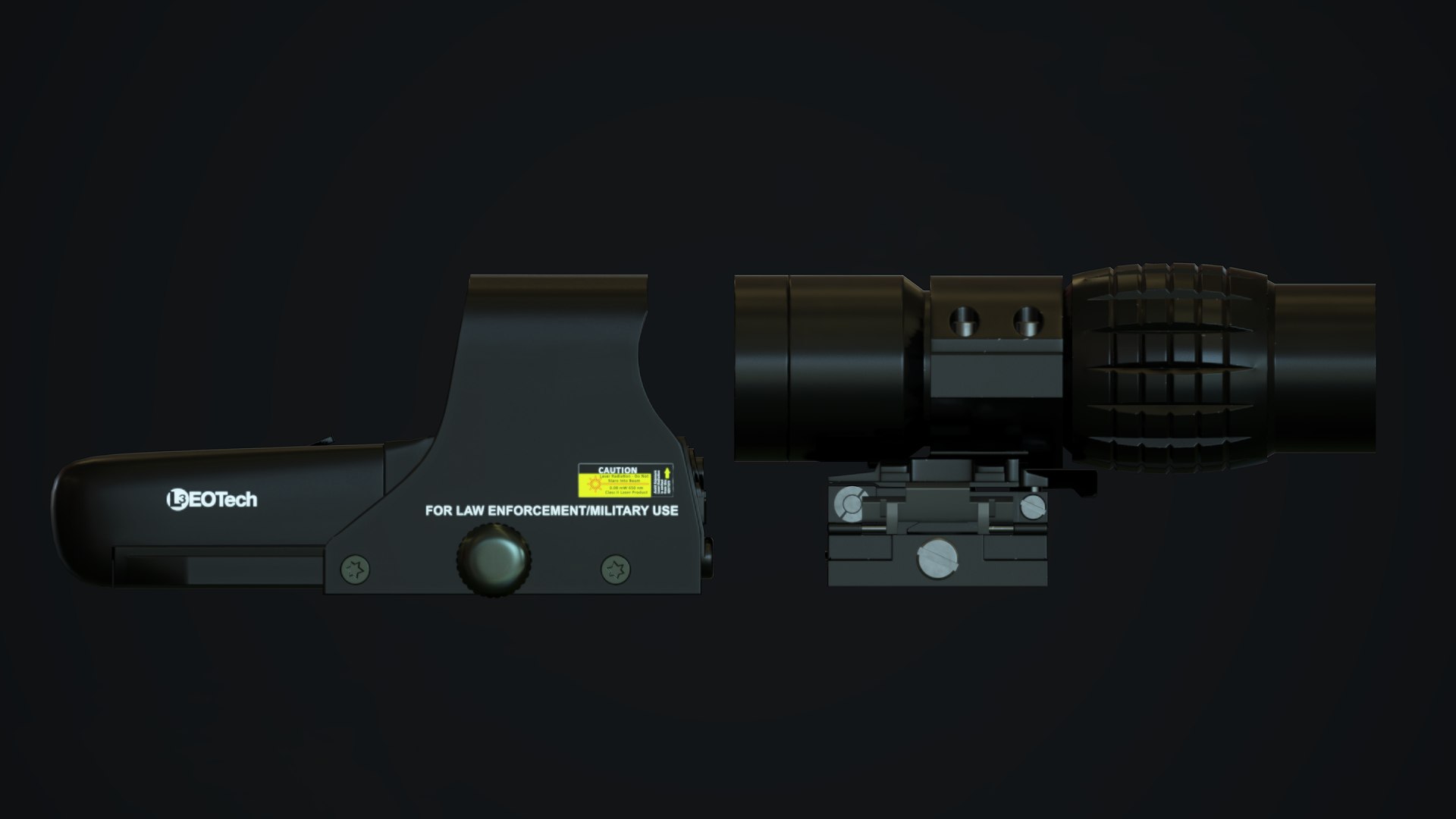 3D eotech magnifier - TurboSquid 1488708