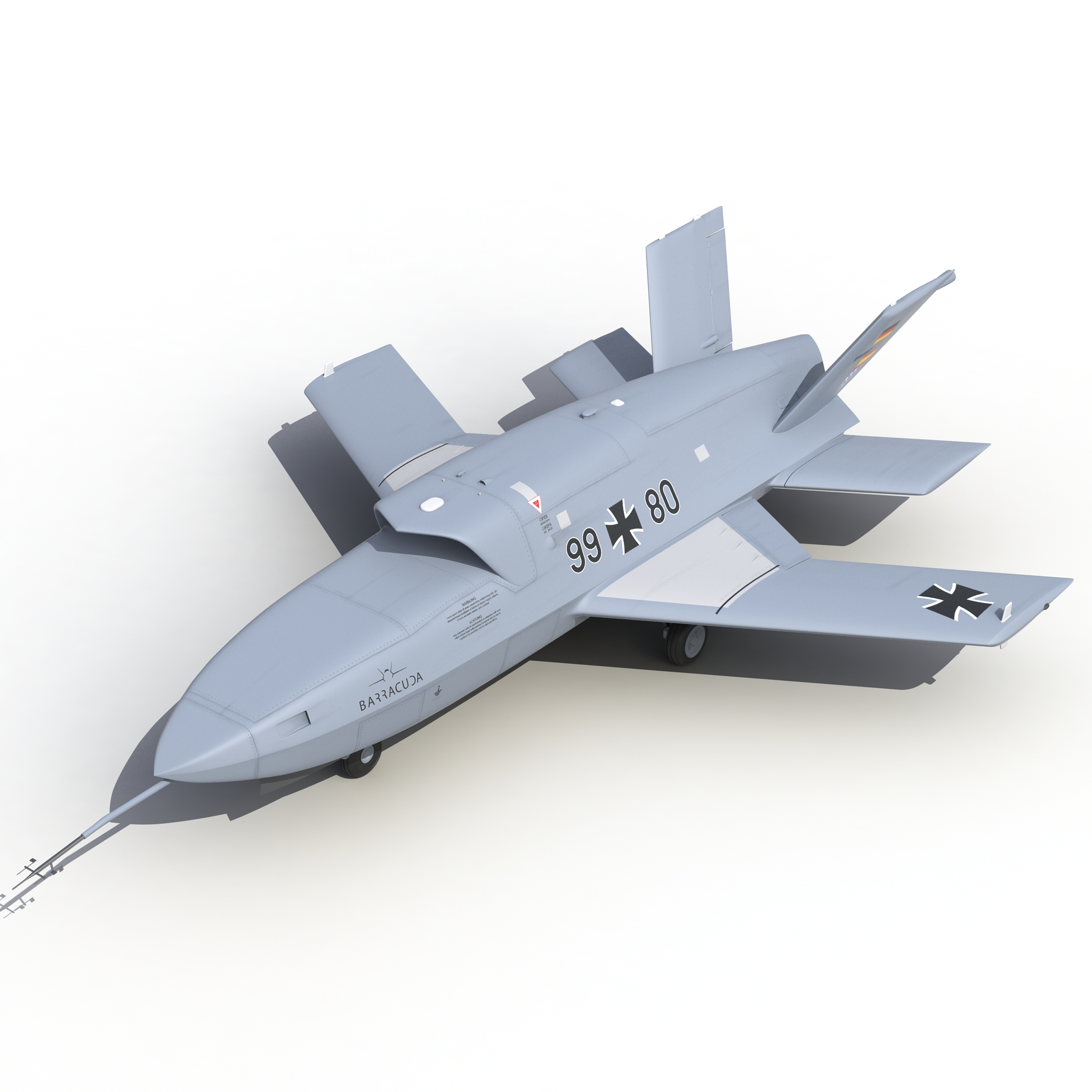eads barracuda uav 3d model