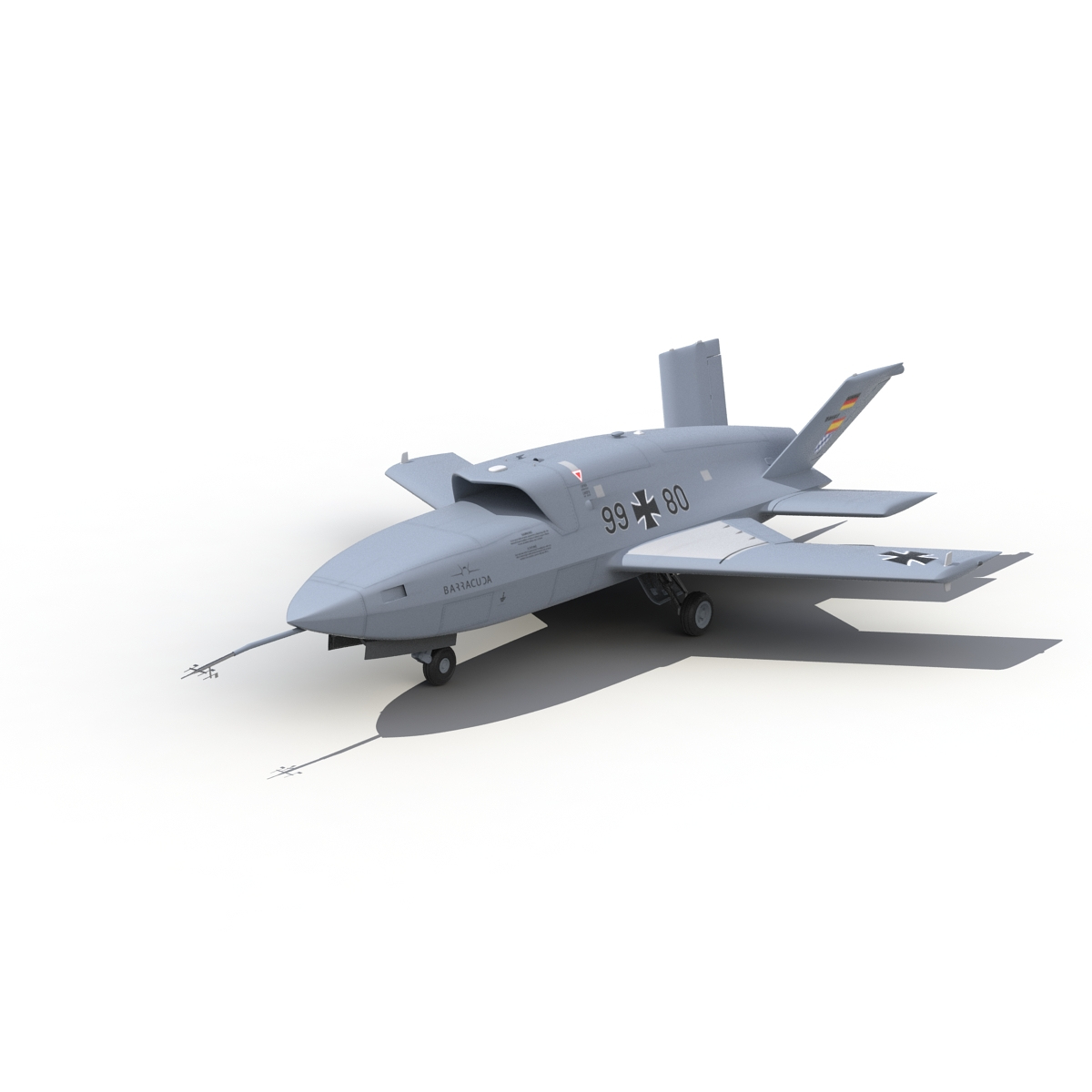 eads barracuda uav 3d model