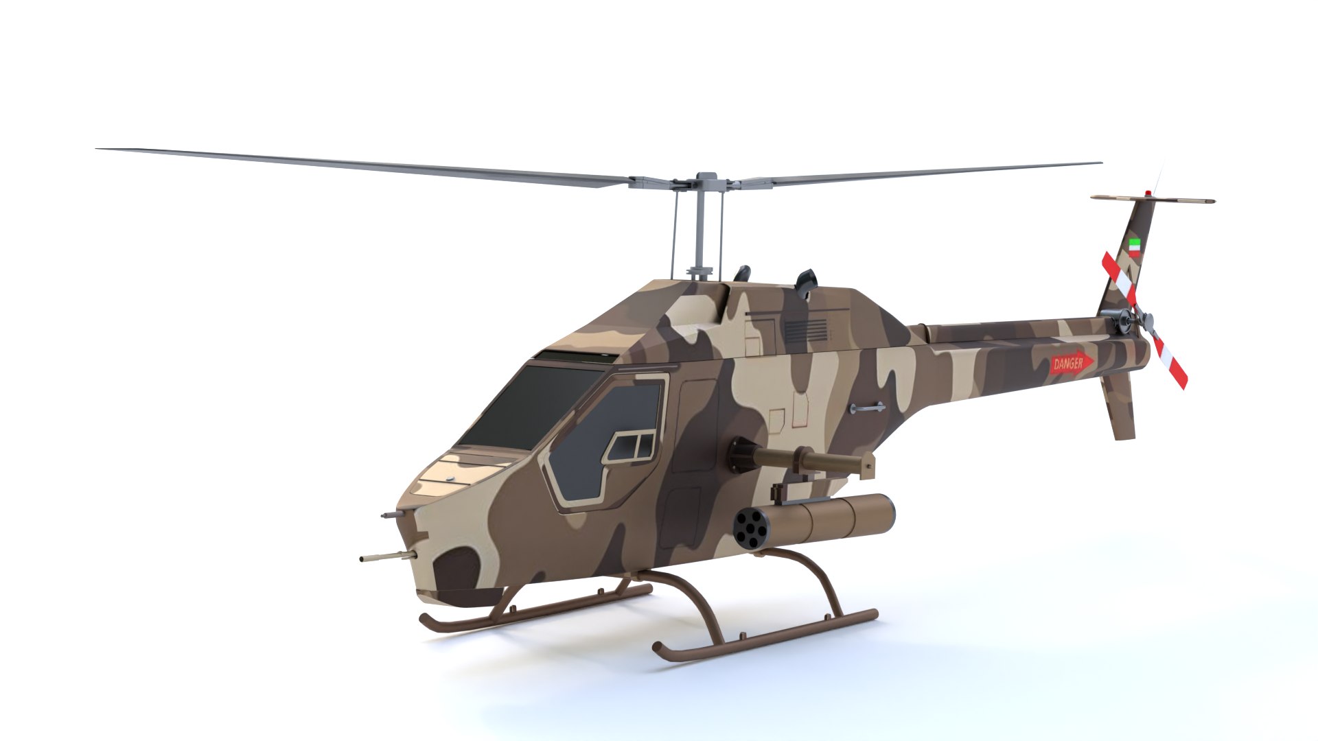 HESA Shahed 285 - AH-58A - One Man Attack Helicopter VR AR Low-poly 3d Model Model - TurboSquid ...