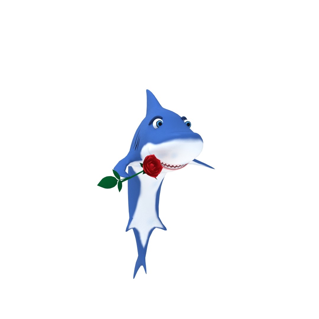 3D shark rose model - TurboSquid 1253502