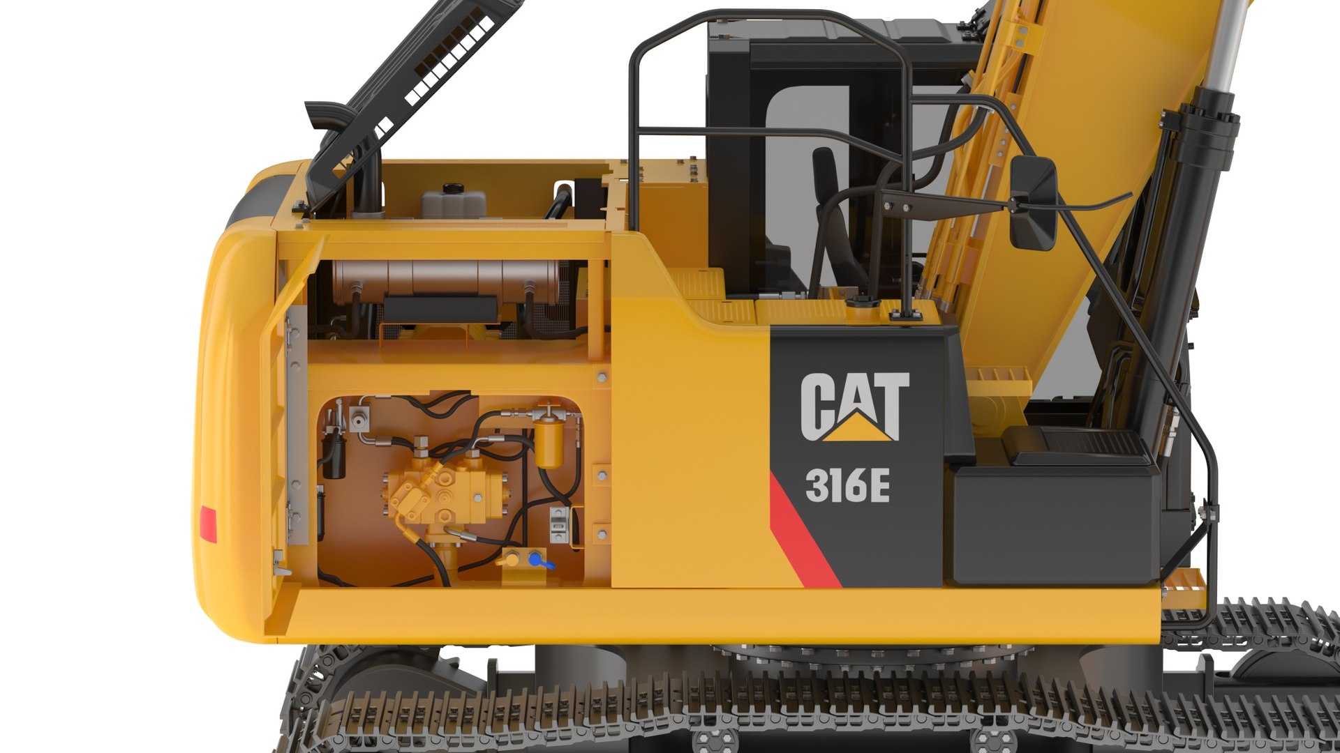 3D CAT 316E Excavator Model - TurboSquid 2315512