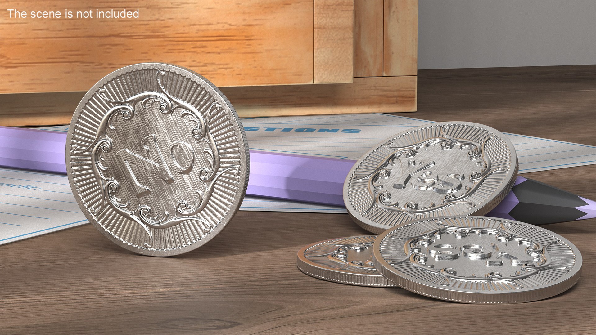 Yes Or No Decision Maker Coin Silver 3D - TurboSquid 2214169