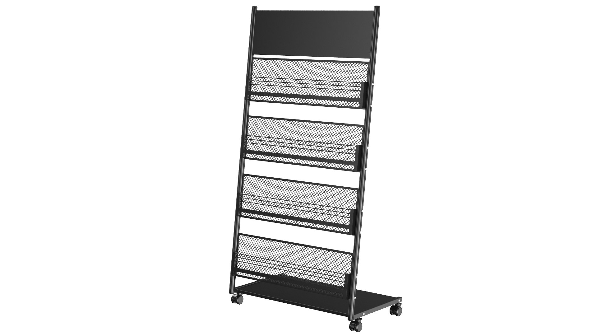 Detailed Magazine Rack With Magazines 03 3D Model - TurboSquid 2131516